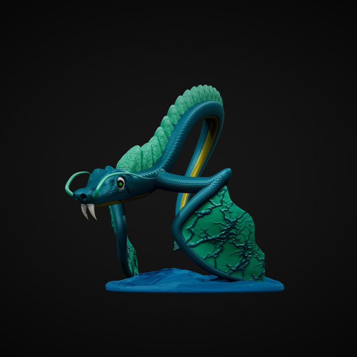 3D Printable Flying Serpent Miniature by Lazy Bear