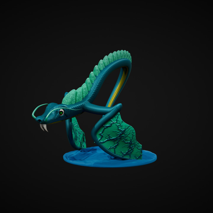 3D Printable Flying Serpent Miniature by Lazy Bear