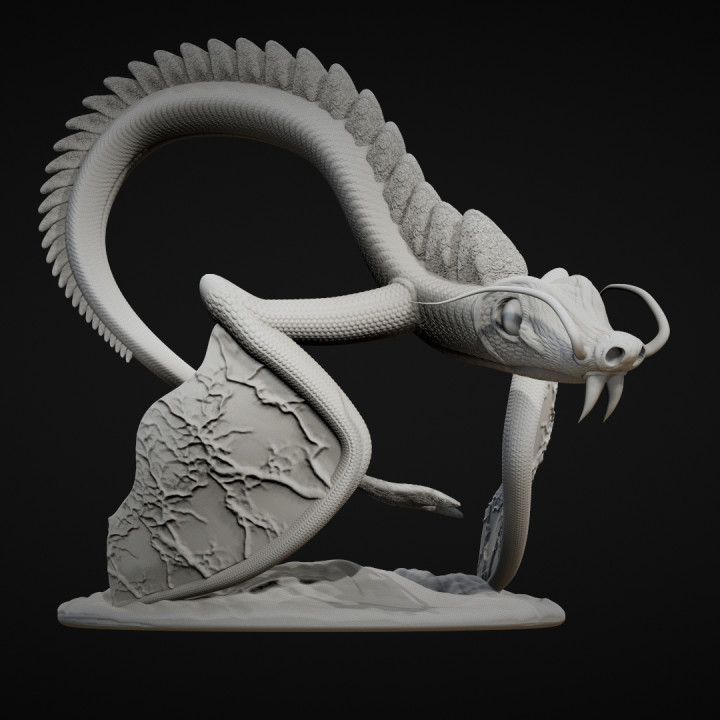 3D Printable Flying Serpent Miniature by Lazy Bear