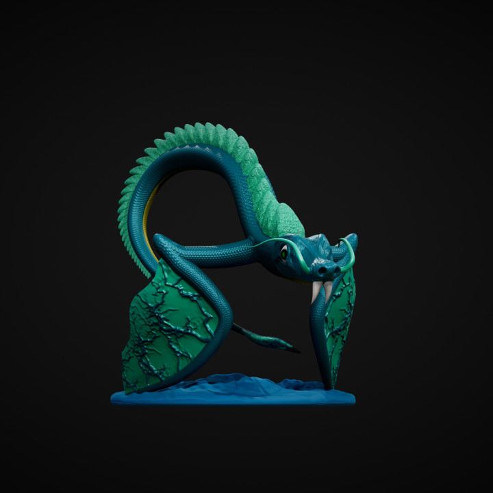 3D Printable Flying Serpent Miniature by Lazy Bear