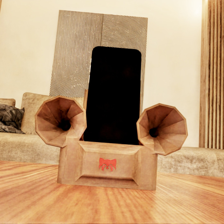 3D Printable Retro Phone Amplifier by Lazy Bear