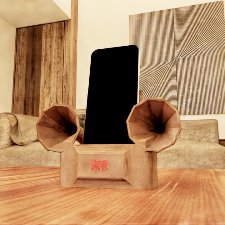 3D Printable Retro Phone Amplifier by Lazy Bear