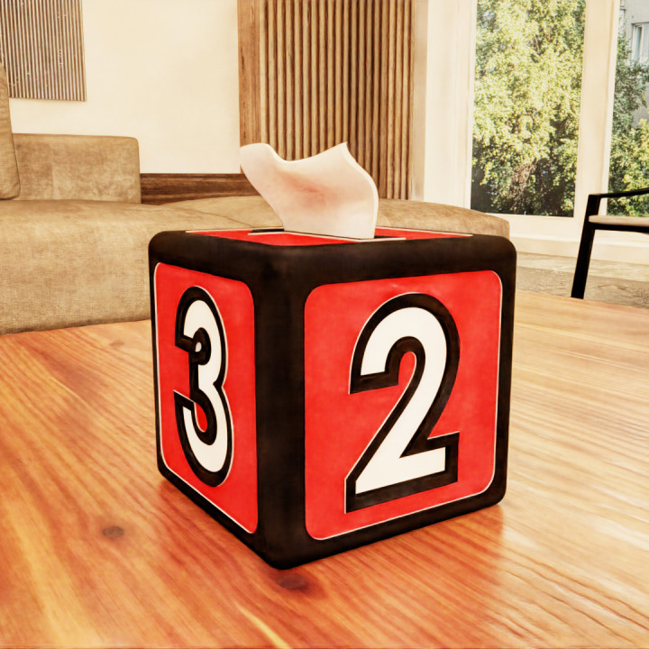 3D Printable D6 Tissue Box Cover by Lazy Bear