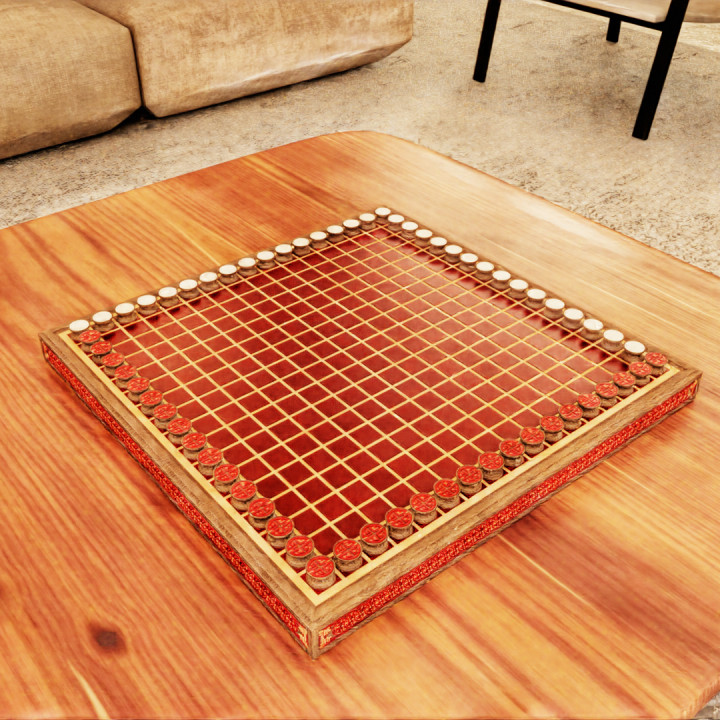 3D Printable Ming Mang - Board Game by Lazy Bear