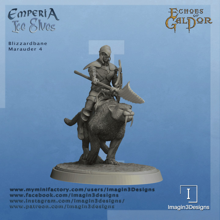 3D Printable Blizzardbane Marauders - Elf Cavalry on Sabretooth Cats by ...