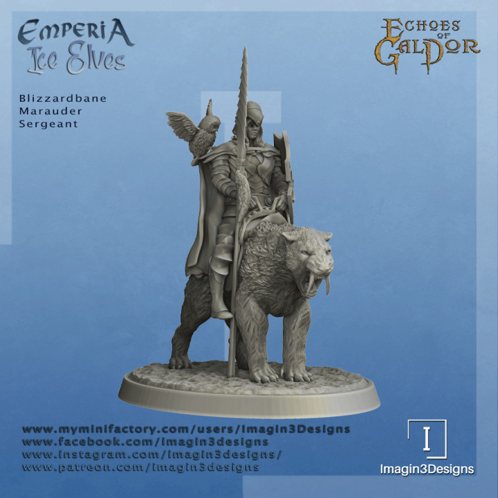 3D Printable Blizzardbane Marauders - Elf Cavalry on Sabretooth Cats by ...