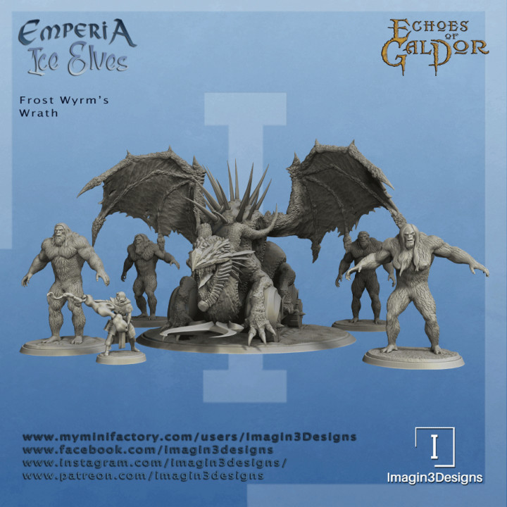 3D Printable Frost Wyrm's Wrath - War Machine with Yeti Crew and Battle ...