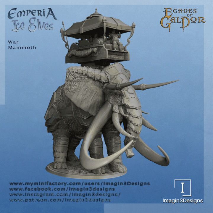 3D Printable War Mammoth by Imagin3Designs
