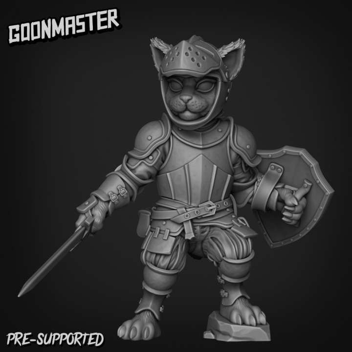 3D Printable Cat Knight 4 by Goon Master