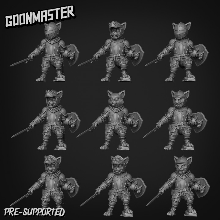 3D Printable Cat Knight 4 by Goon Master
