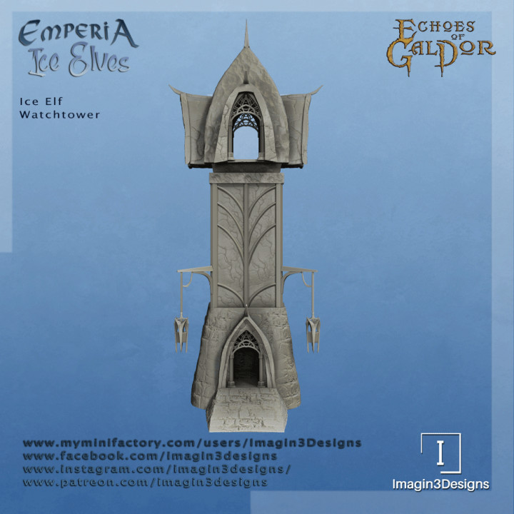 3D Printable Ice Elf Watchtower by Imagin3Designs