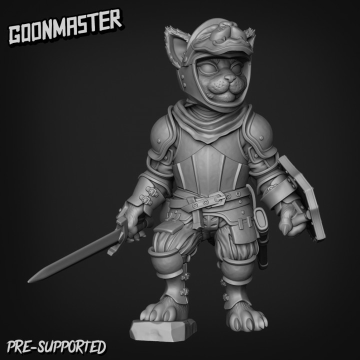 3D Printable Cat Knight Bundle by Goon Master