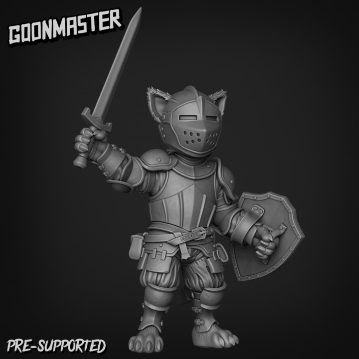 3D Printable Cat Knight Bundle by Goon Master
