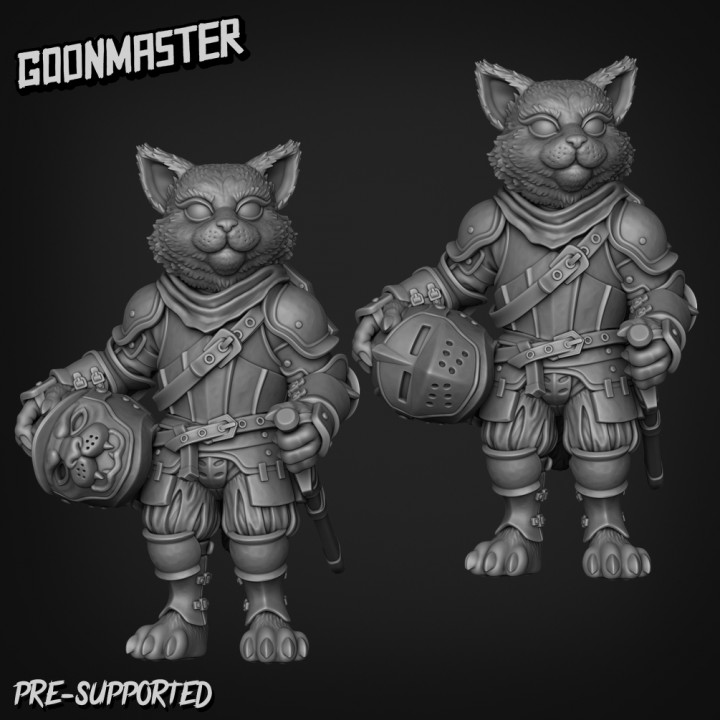 3D Printable Cat Knight Bundle by Goon Master