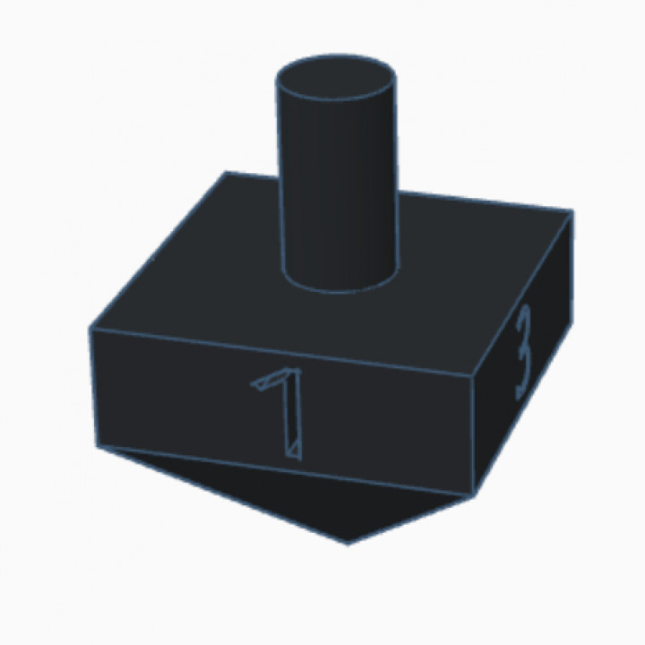 3D Printable Spinning Top Dice by Dexter Coafield