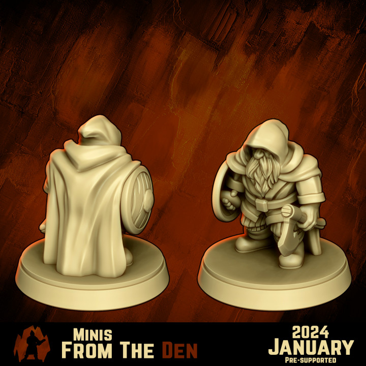 3D Printable Dwarfs - Minis PACK by Minis From the Den