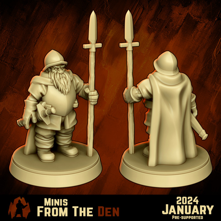 3D Printable Dwarf Guard by Minis From the Den