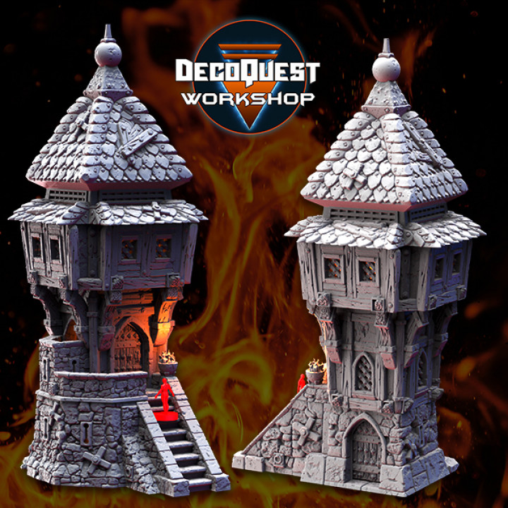 3D Printable Guard tower by DecoQuest Workshop