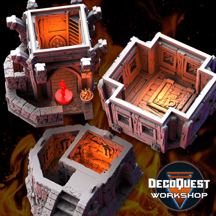 3D Printable Guard tower by DecoQuest Workshop