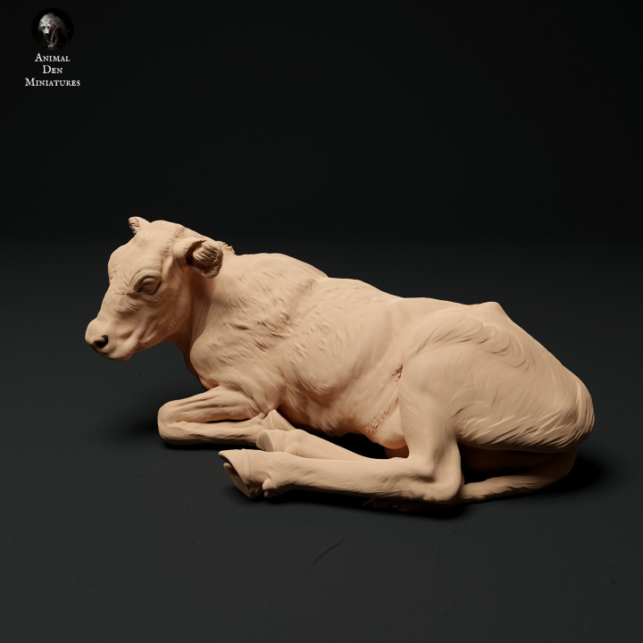 3D Printable Red Devon Cattle Bundle Set by Animal Den Miniatures