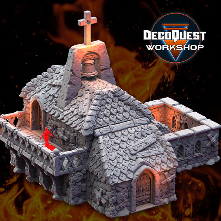 3D Printable Medieval monastery by DecoQuest Workshop
