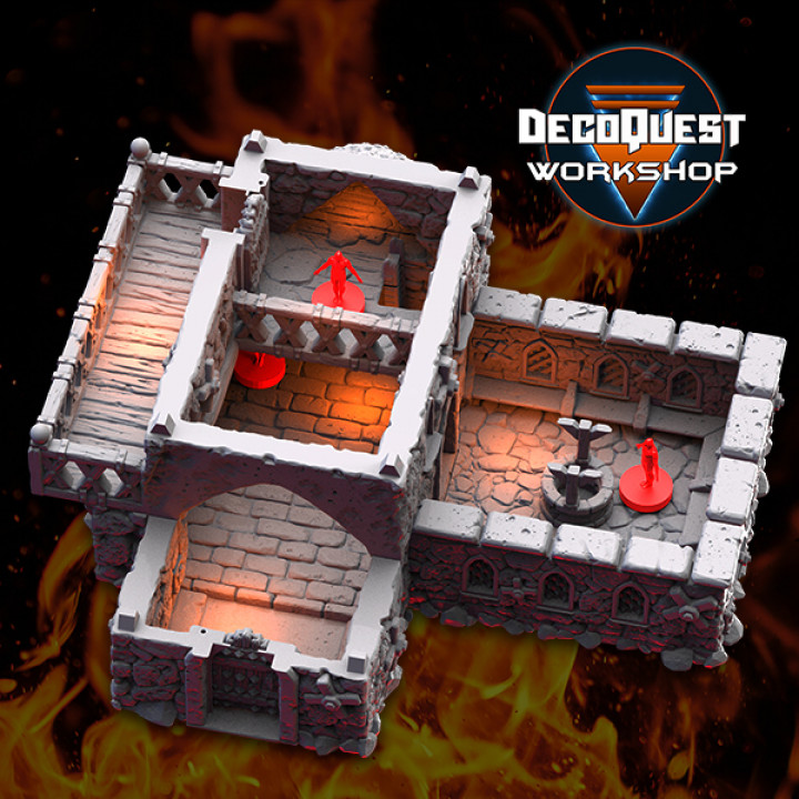 3D Printable Medieval monastery by DecoQuest Workshop