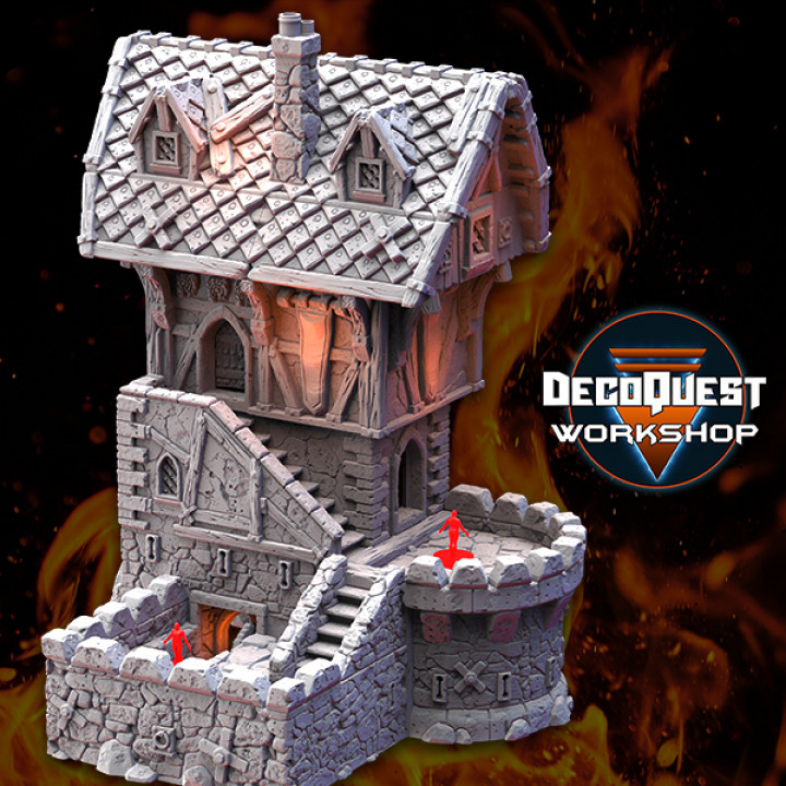 3D Printable Medieval noble house by DecoQuest Workshop