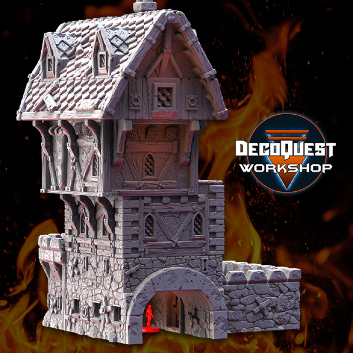 3D Printable Medieval noble house by DecoQuest Workshop