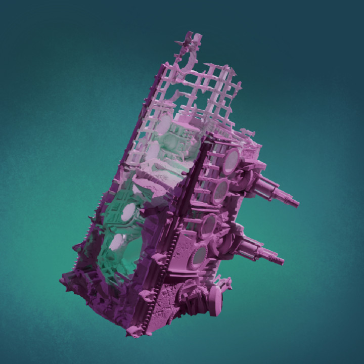 3D Printable Crashed Spaceship by EonsOfBattle