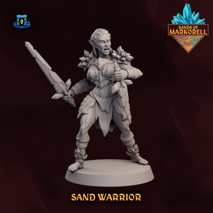 3D Printable Sands Warrior of Markorell - 1 by Wishgate-Studio