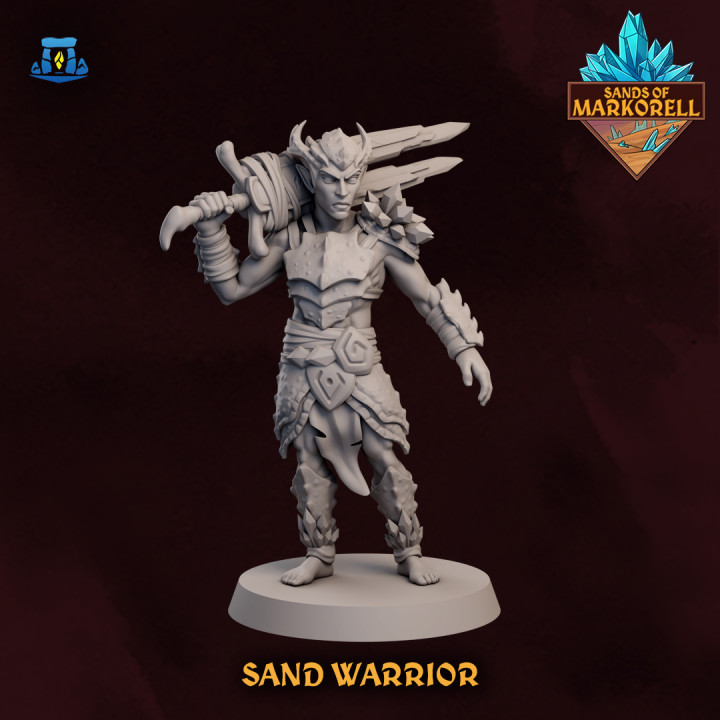 3D Printable Sand Warrior of Markorell - 6 by Wishgate-Studio