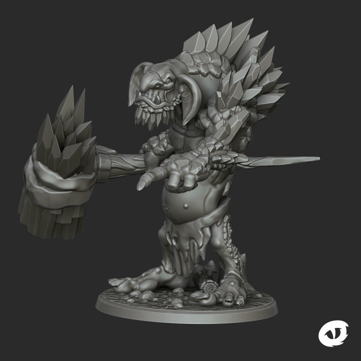 3D Printable Crystal Troll by Insight Miniatures