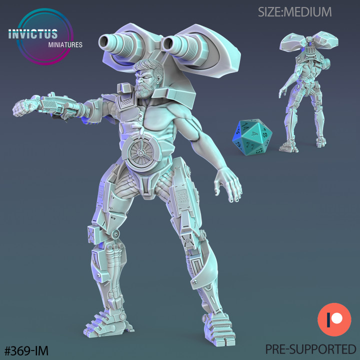 3D Printable Cyborg Thug Set / Future Robot / Skeleton Soldier ...