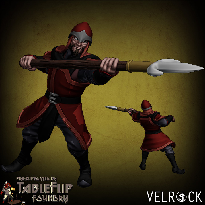 3D Printable Fire Nation Soldiers (PRESUPPORTED) by Velrock Art Miniatures