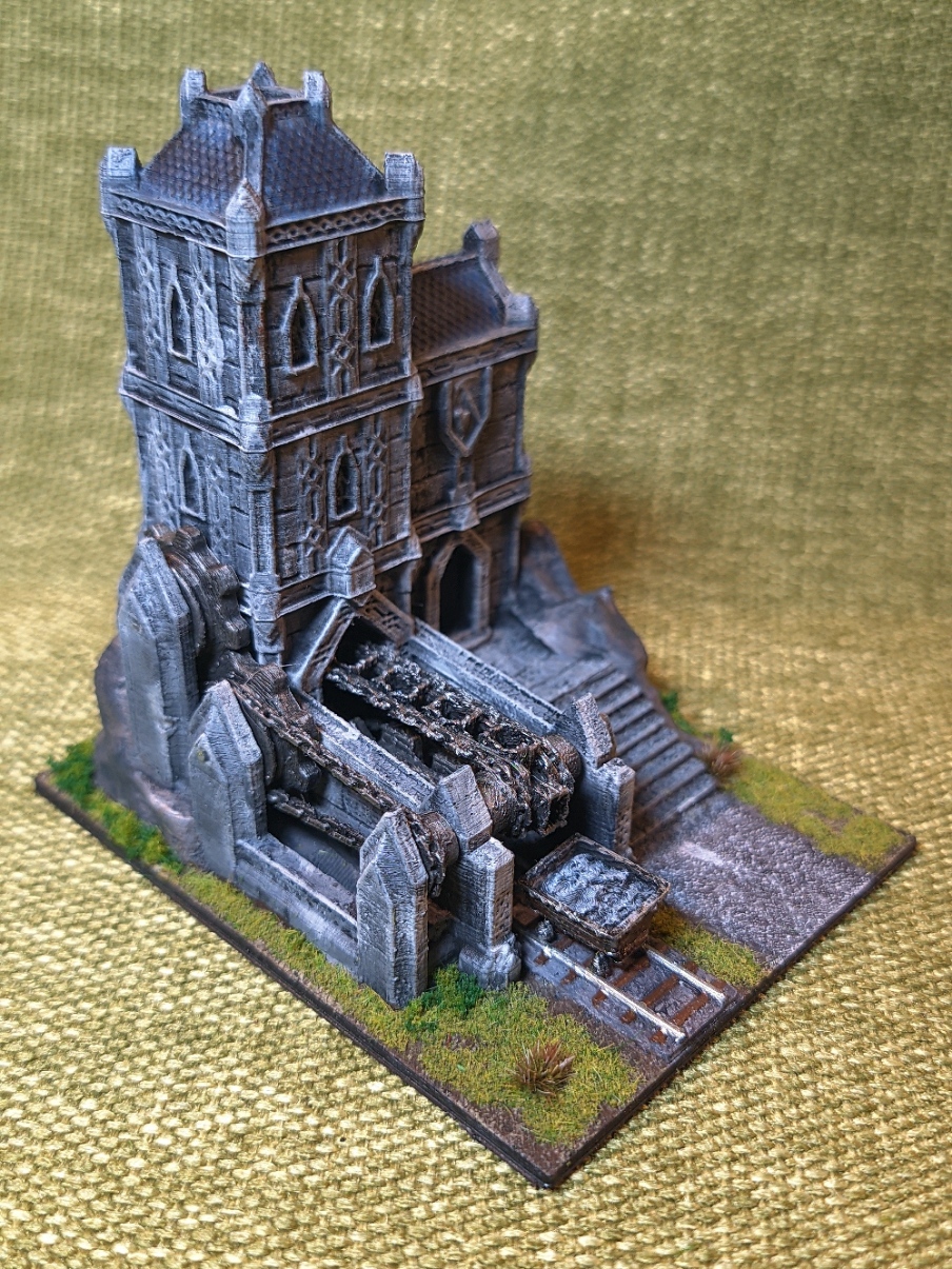 3D Printable Dwarf Mining Tower - Tabletop Terrain - 28 MM by MiniatureLand