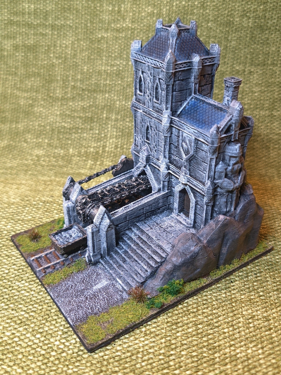 3D Printable Dwarf Mining Tower - Tabletop Terrain - 28 MM by MiniatureLand