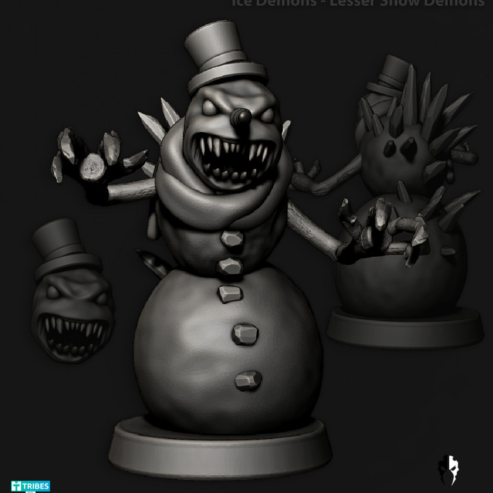 3D Printable Ice Demons - Lesser Snow Demons by Edge Miniatures