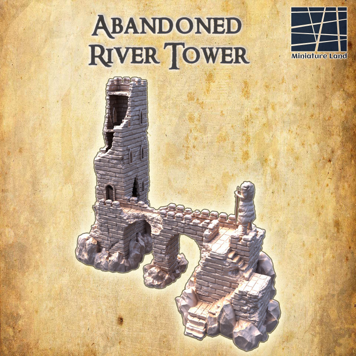 3D Printable Abandoned River Tower - Tabletop Terrain - 28 MM by ...