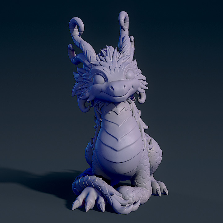 3D Printable Cute Dragon 1 by MiniShev