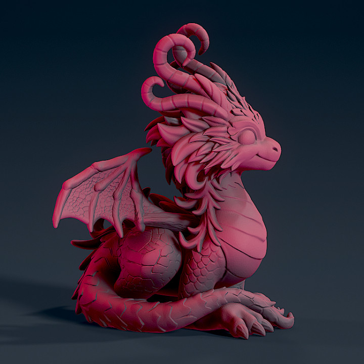 3D Printable Cute Dragon 2 by MiniShev