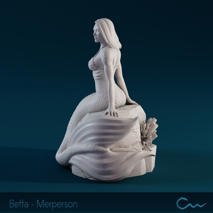 3D Printable Merperson - Betta by The Cape Wyrm