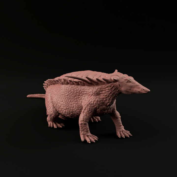 3D Printable Desmatosuchus resting 1-35 scale pre-supported triassic ...