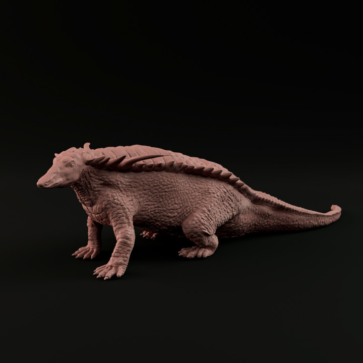 3D Printable Desmatosuchus resting 1-35 scale pre-supported triassic ...