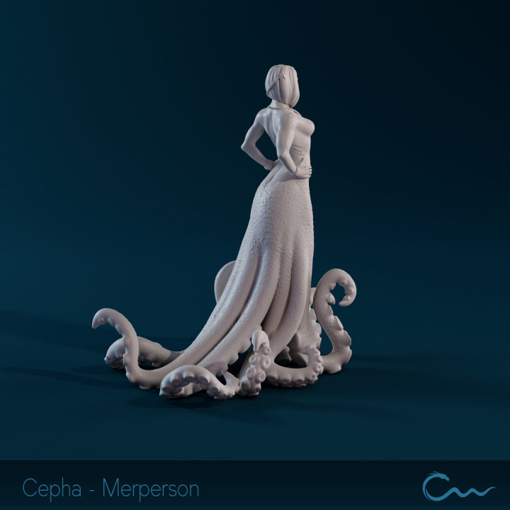 3D Printable Merperson - Cepha by The Cape Wyrm