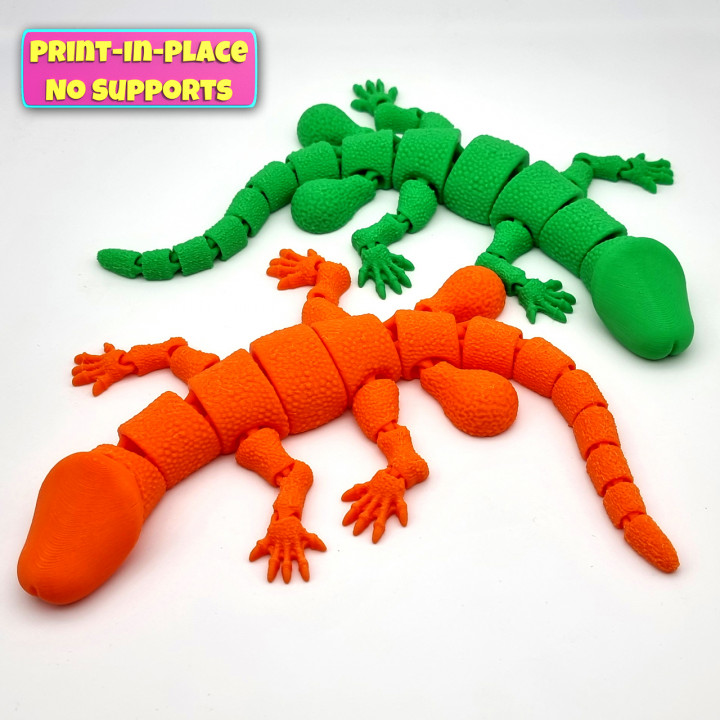 3D Printable Articulated Dicky Lizard by iradj3d