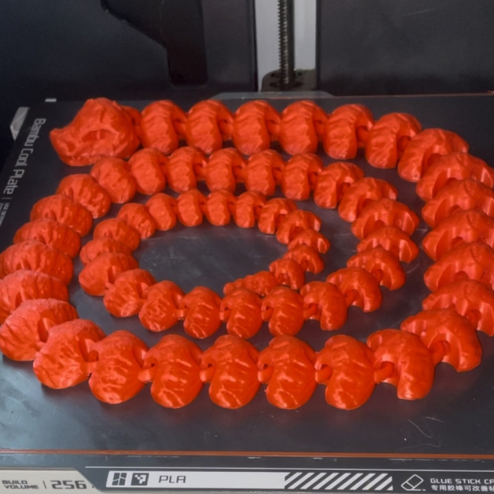 3D Printable Articulated Snake (44 Inches) by MysticMesh3D