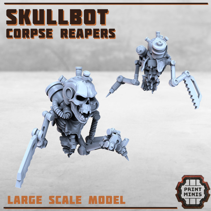 3D Printable Skullbot - Corpse Reapers by Print Minis