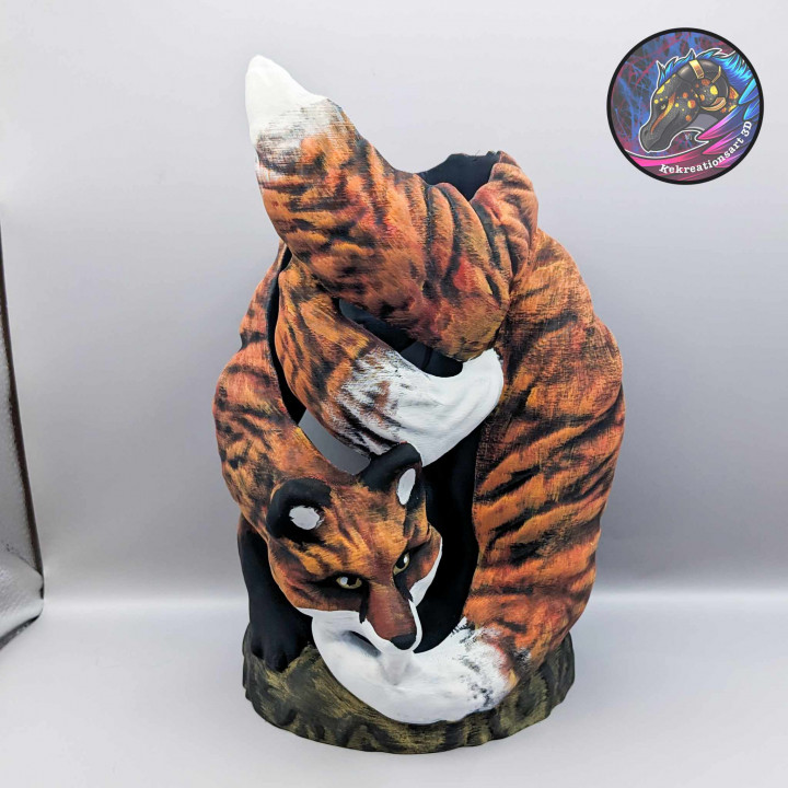 3D Printable Kitsune Fox Bottle Holder by Kirsten M