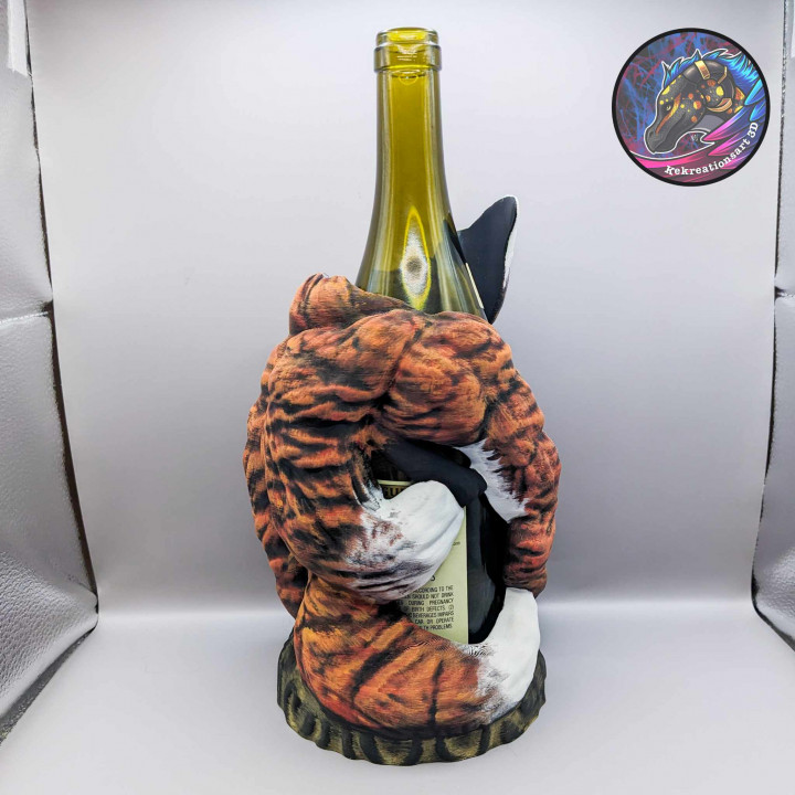 3D Printable Kitsune Fox Bottle Holder by Kirsten M