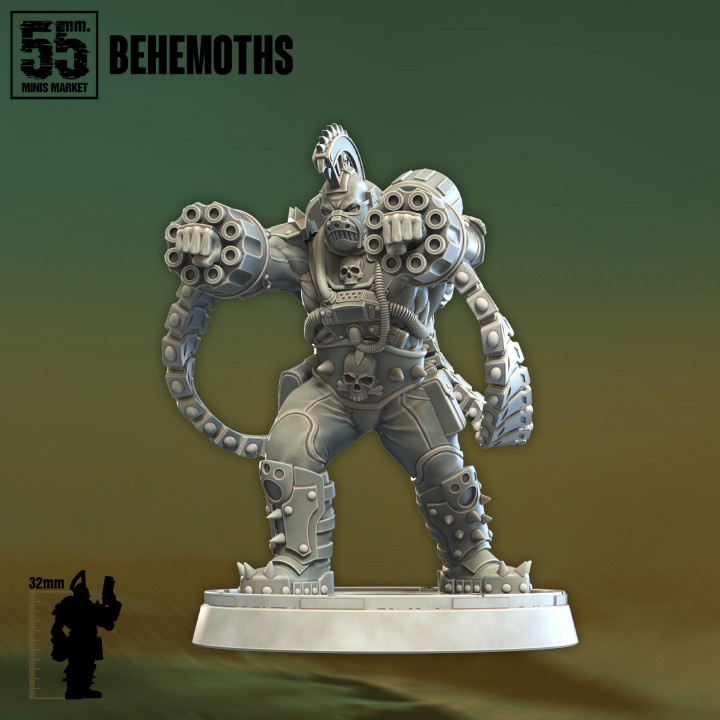 3D Printable Behemoths by 55mm
